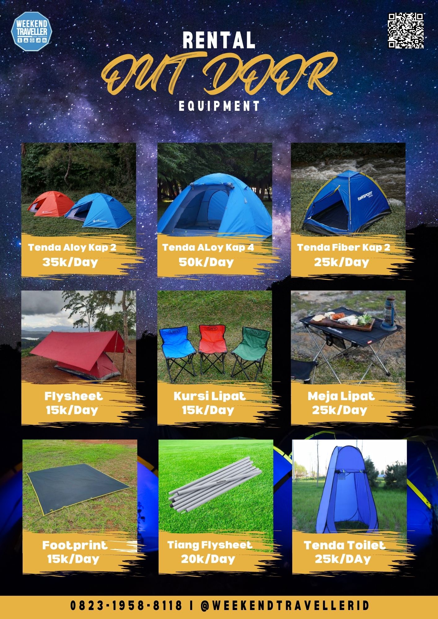 Rental Alat Outdoor | Weekend Traveller